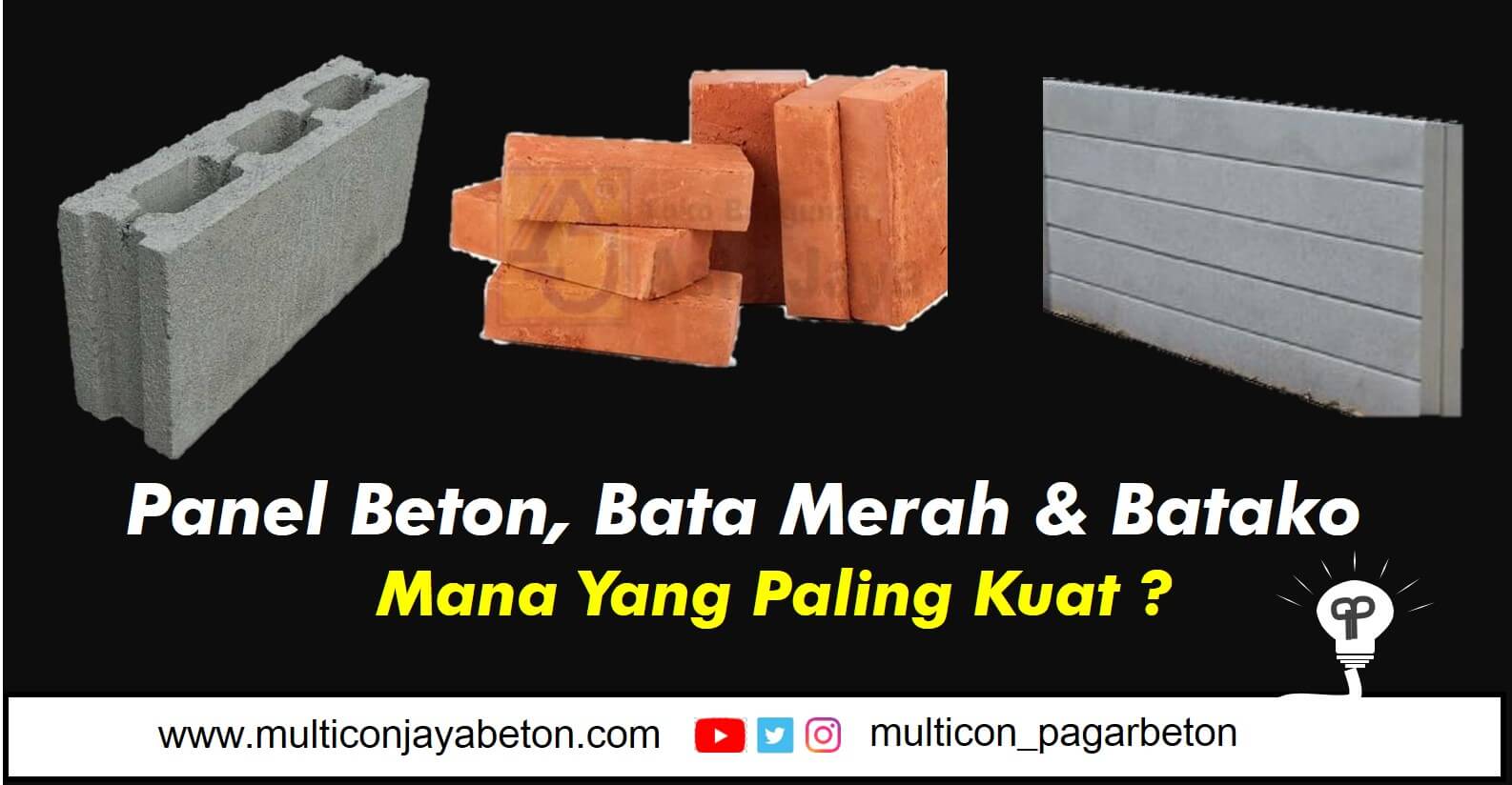 Perbandingan Panel Beton Bata Merah Dan Batako Mana Yang Unggul