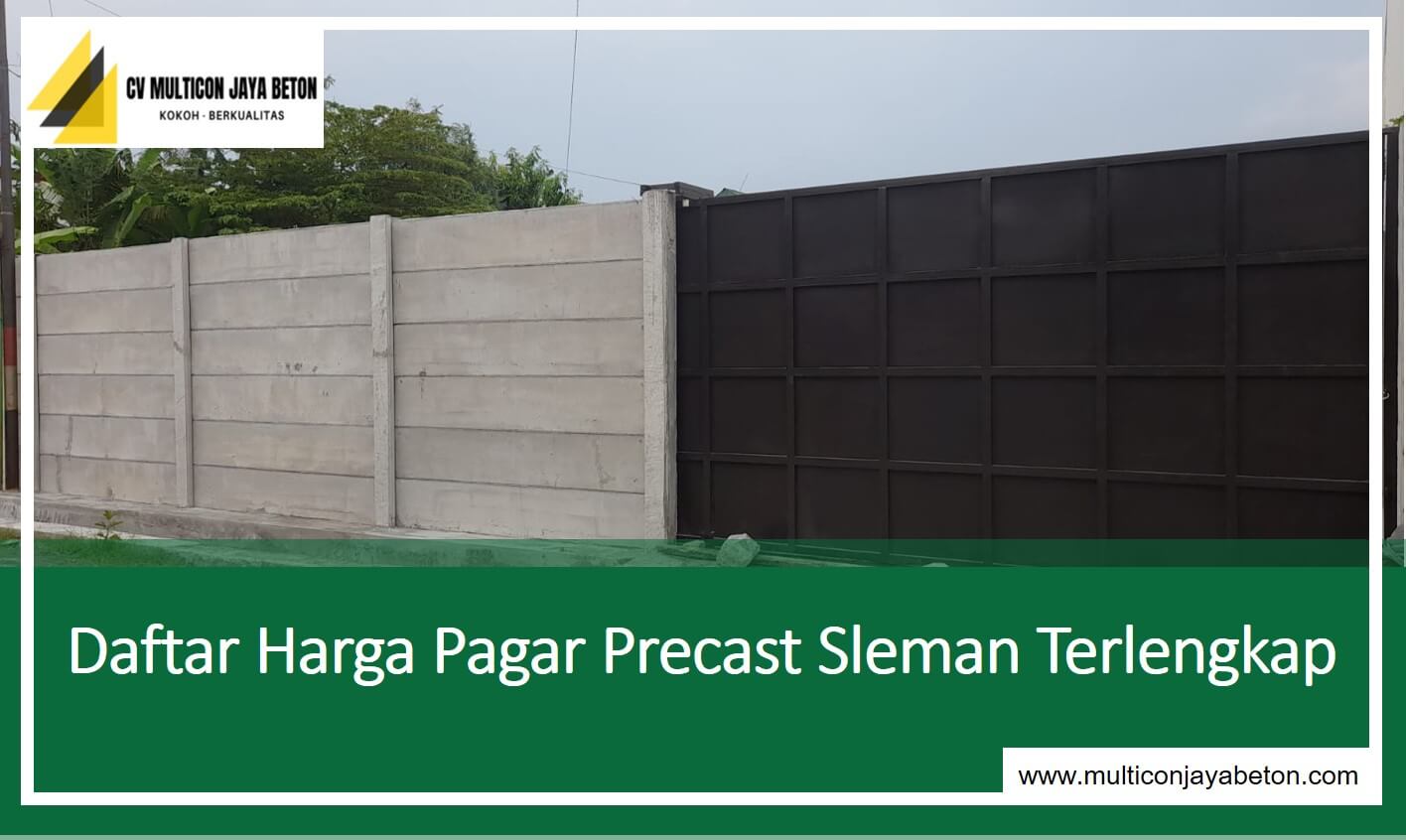 Daftar Harga Pagar Precast Sleman Terlengkap